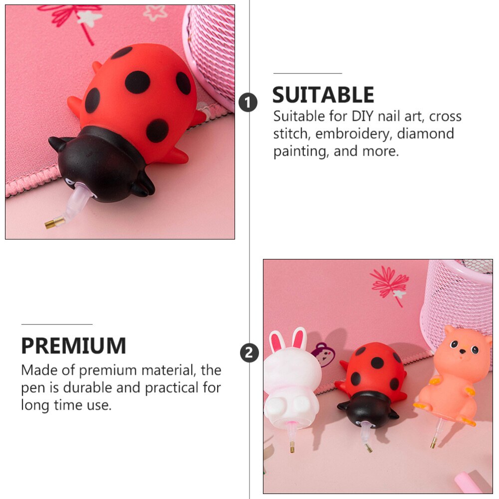 2pcs Ladybug Beetle Shape Diamond Pens Point Drill... – Grandado