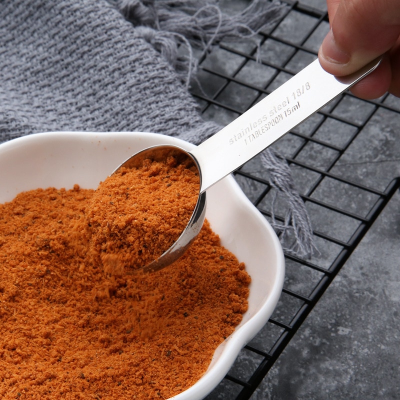 stainless steel measuring spoons cucharas medidora... – Grandado