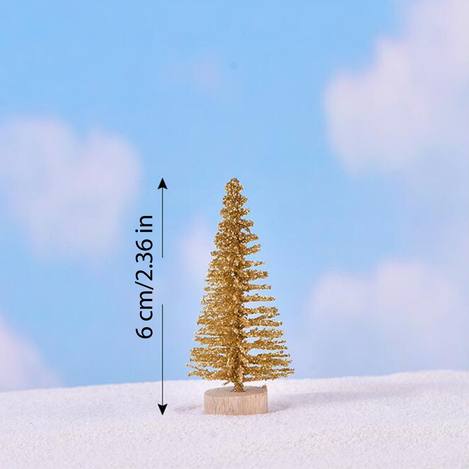 6-25 cm Artificial Mini Christmas Tree Snow Frost ... – Vicedeal