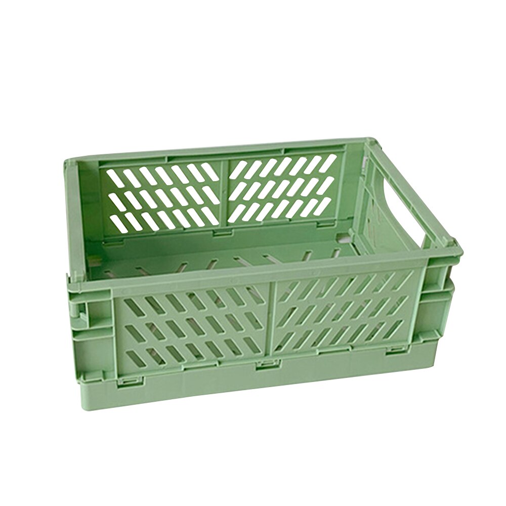 Collapsible Crate Plastic Folding Storage Box Bask... – Grandado