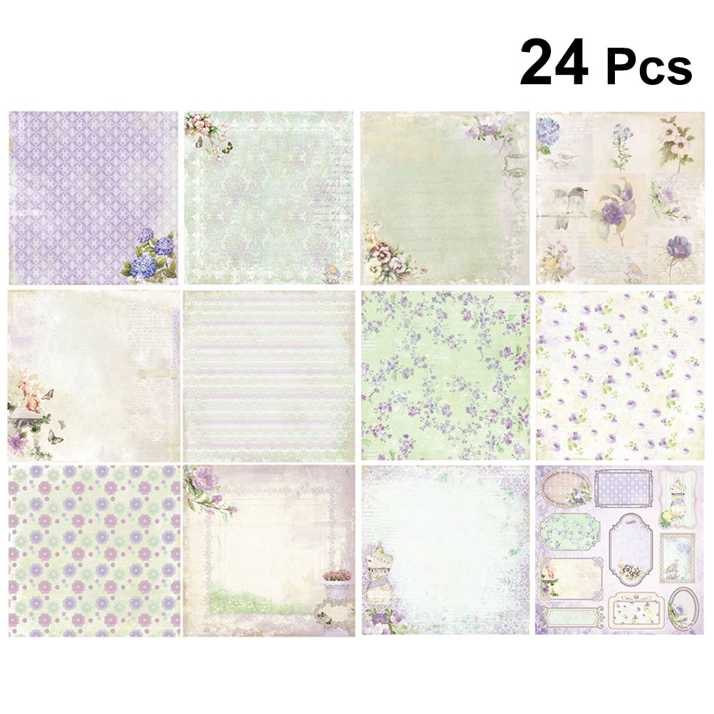24-in-1 Scrapbook Paper Backing Background DIY Dec... – Grandado