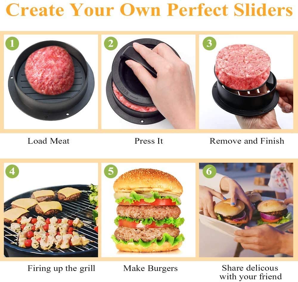 Hamburger Press Patty Maker Slider Press Stuffed B... – Grandado
