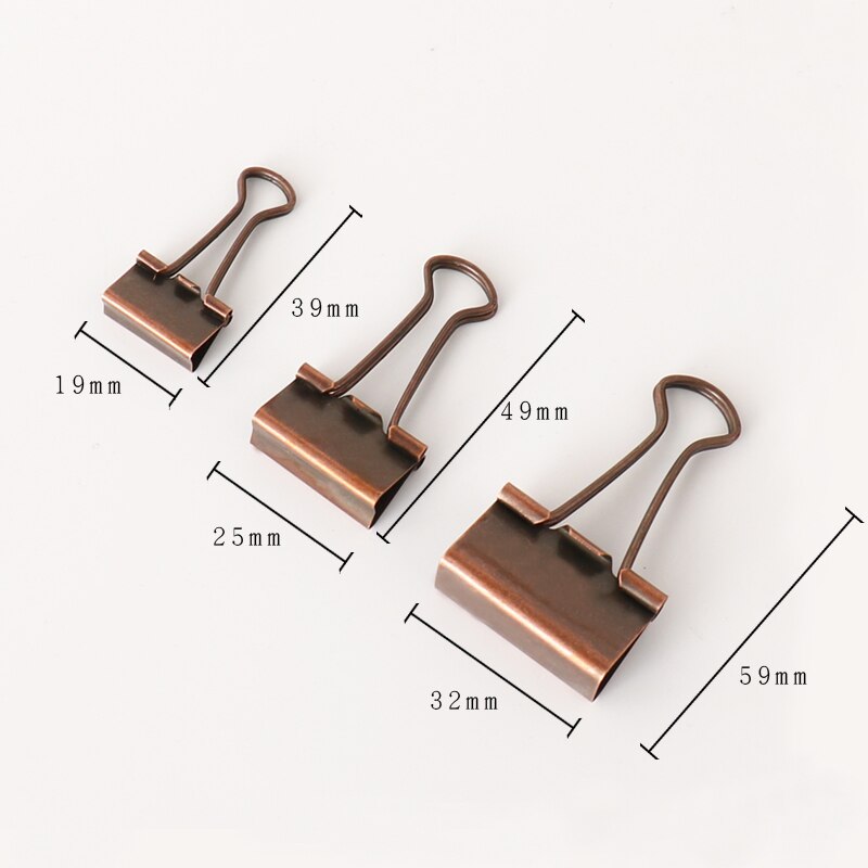 TUTU 10 Pcs/lot 19mm 25mm 32mm bronze Binder Clips... – Grandado