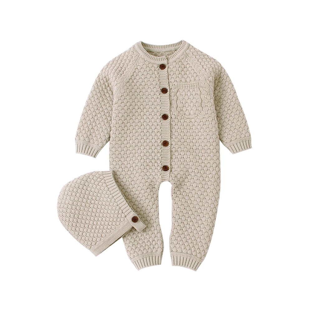 Mono de punto para invierno, ropa con sombrero par... – Grandado