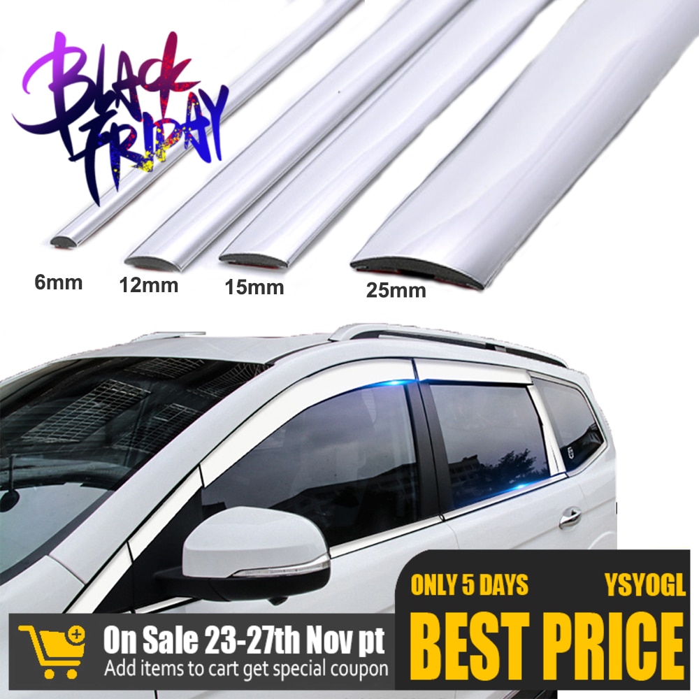 15M Zilveren Autoruit Chroom Decoratie Moulding Tr... – Grandado