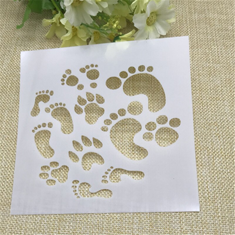 Foot Plastic Layering Stencils for DIY Scrapbookin... – Grandado