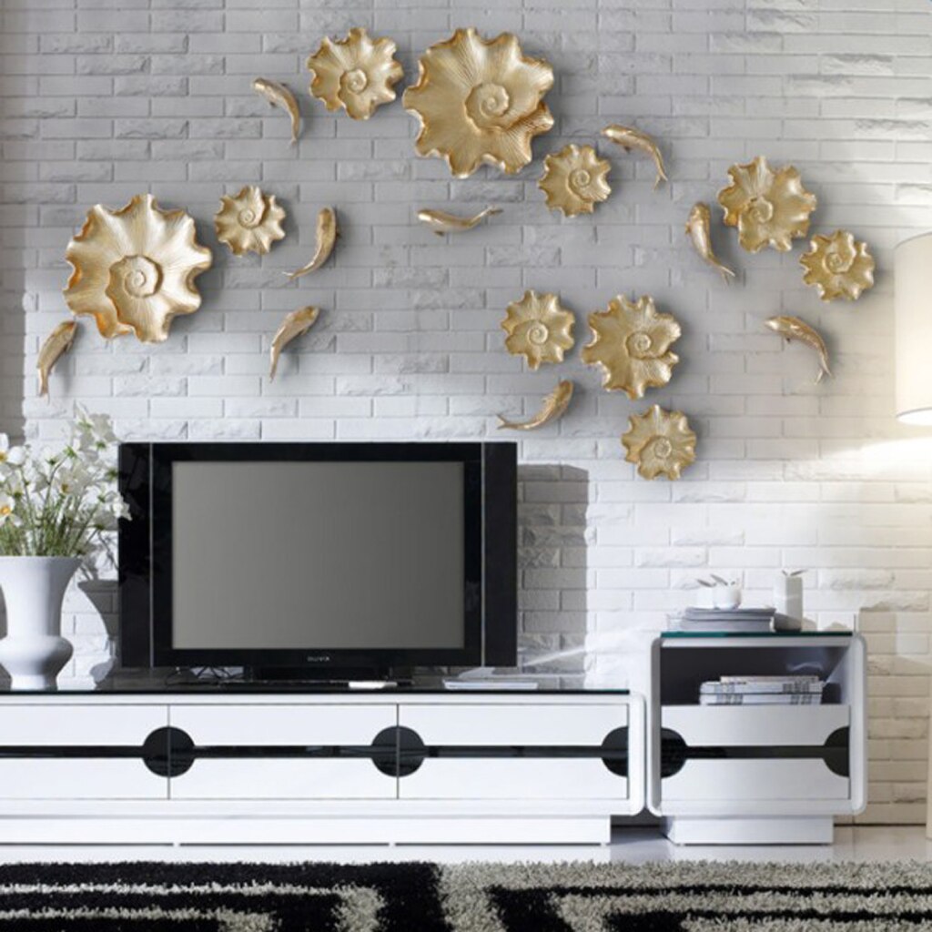 2 Stuks Resin Karper Gouden Vis Muur Opknoping Orn... – Vicedeal
