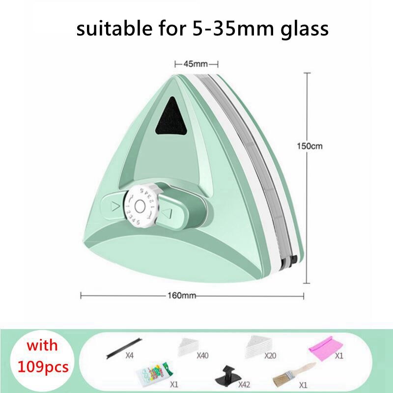 Double Side Magnetic Glass Wiper For 5-35mm Window... – Vicedeal