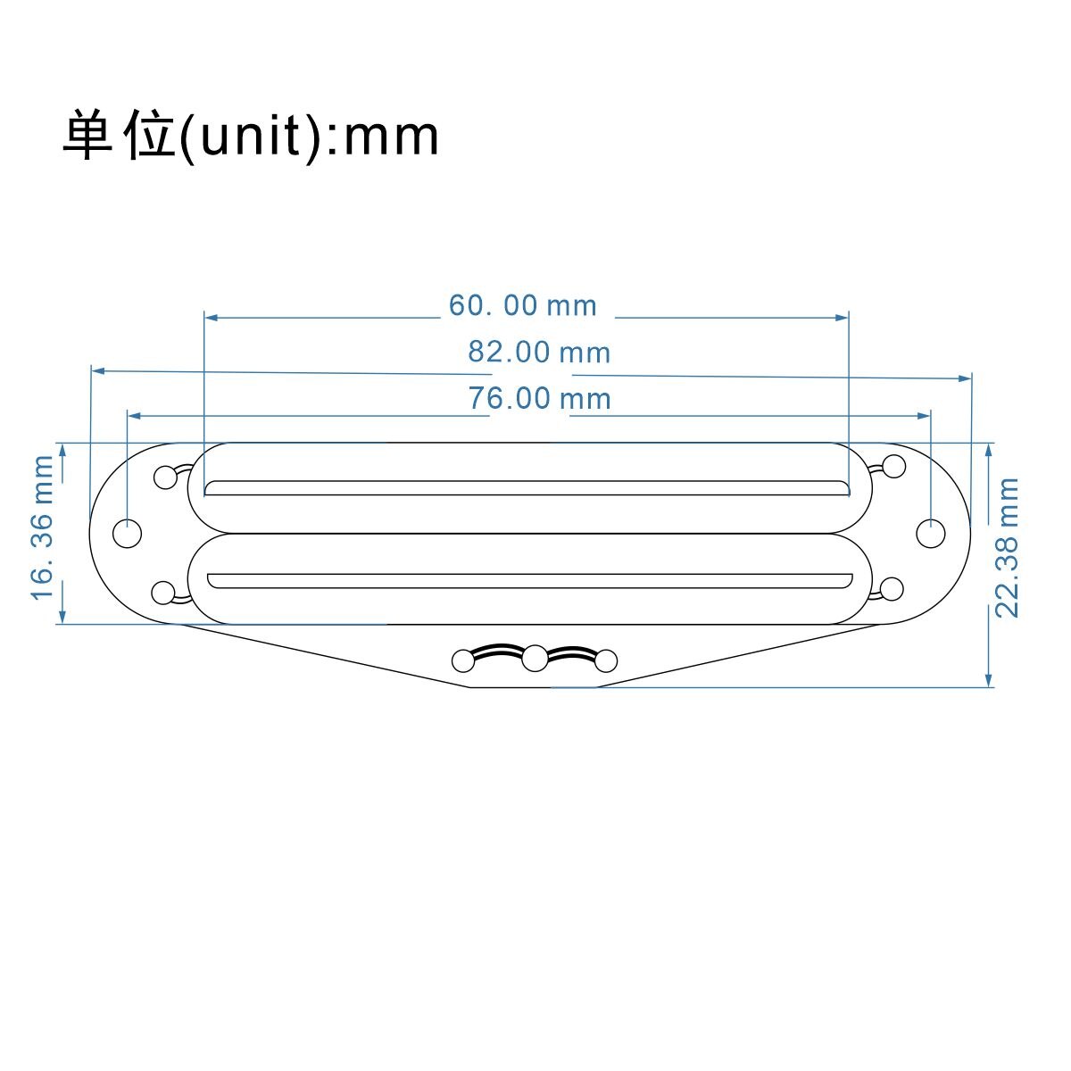 FLEOR Alnico 5 Dual Rails Pickup Humbucker Pickup ... – Vicedeal