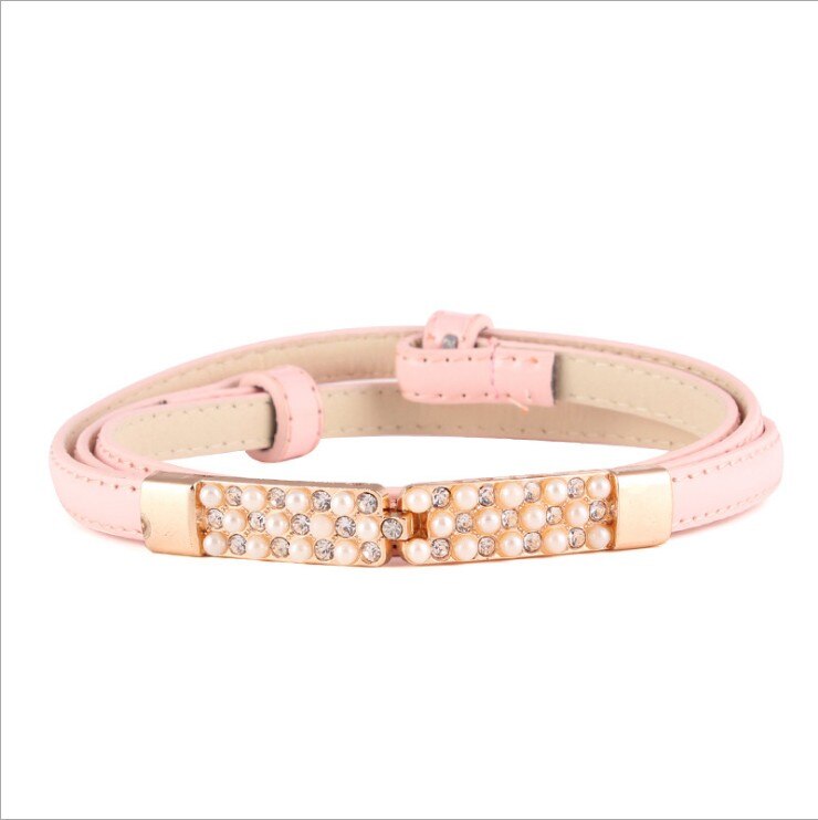 Pink Bridal waist Narrow belt Bridesmaids belt Thi... – Vicedeal