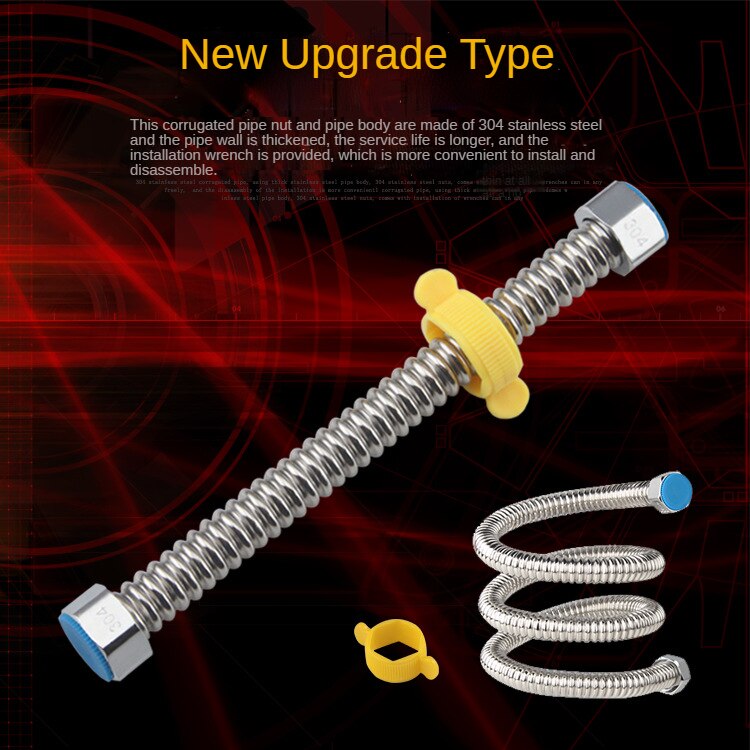 2 Pcs Thick 304 Stainless Steel Corrugated Pipes W... – Vicedeal