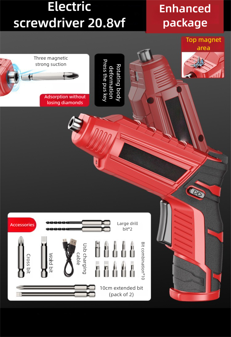 Electric Screwdriver Set 3.6V 5/10N.m Cordless Min... – Grandado