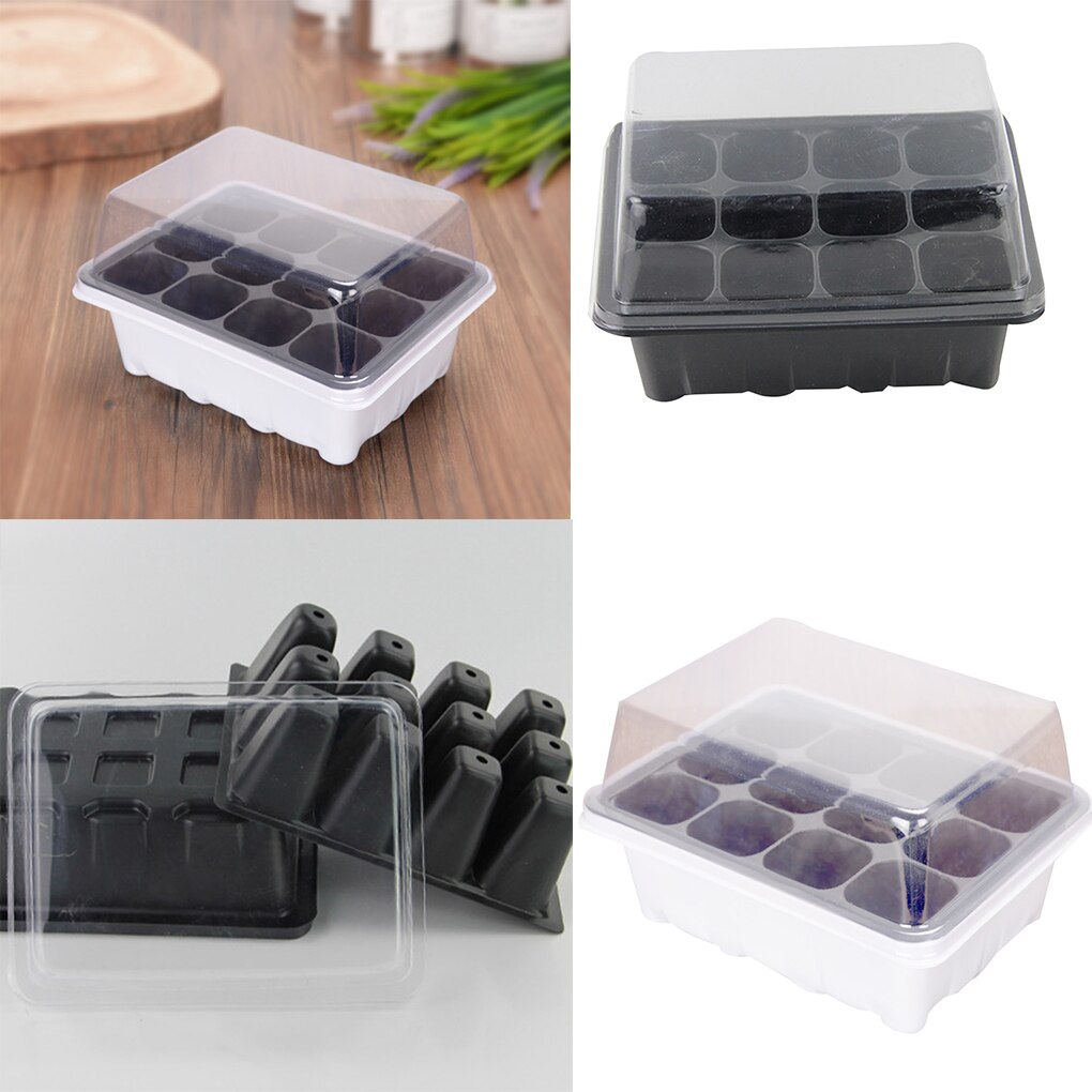 12 Cells Hole Nursery Pots Plant Seed Box Tray Ins... – Grandado