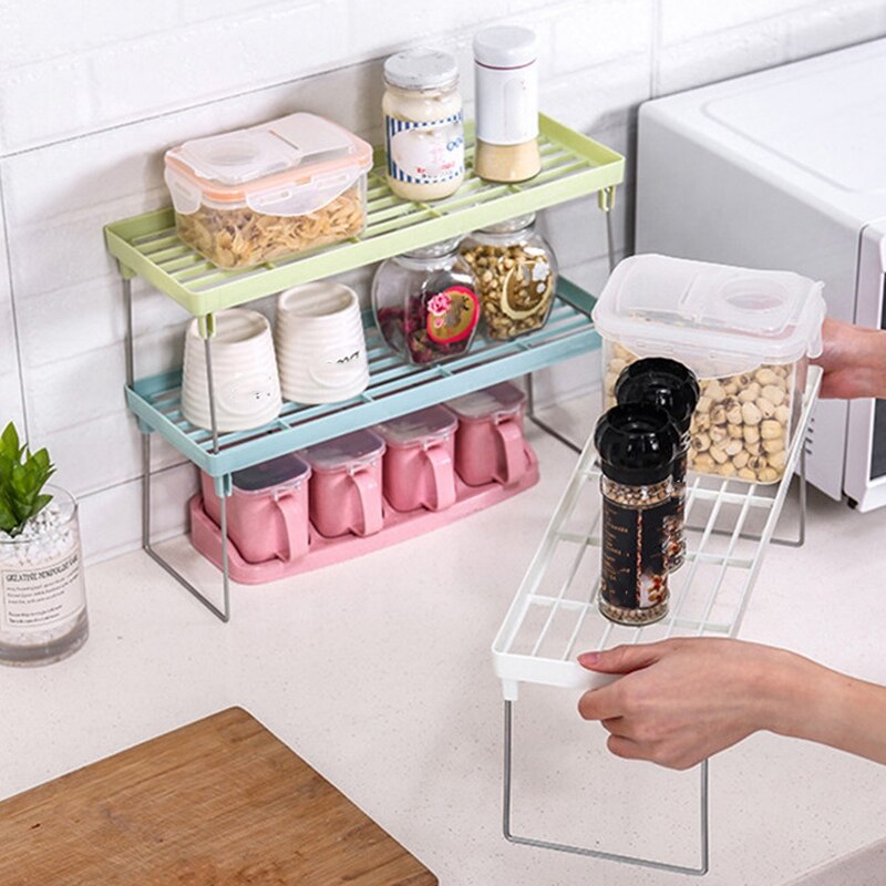 3Pcs Kitchen Storage Rack Plastic Foldable Shelf O... – Vicedeal