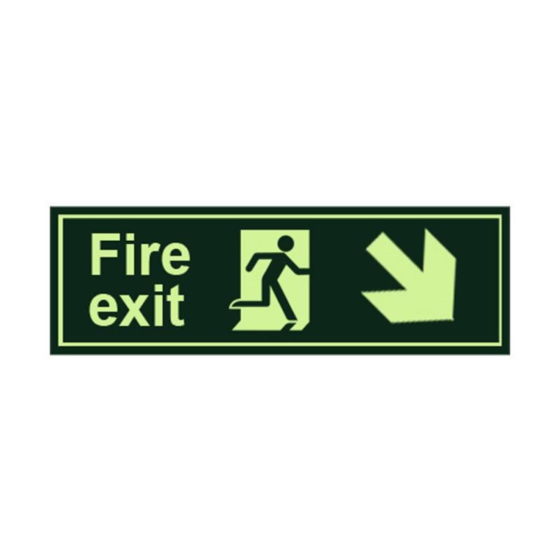 Fire Safety Exit Sign Warning Guidance Signage Lum... – Grandado