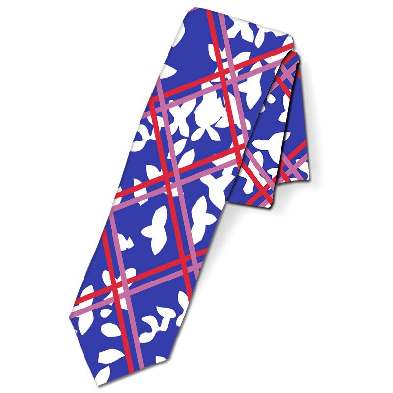 Klassiska män slips plädade halsband 8cm tryckta s... – Grandado