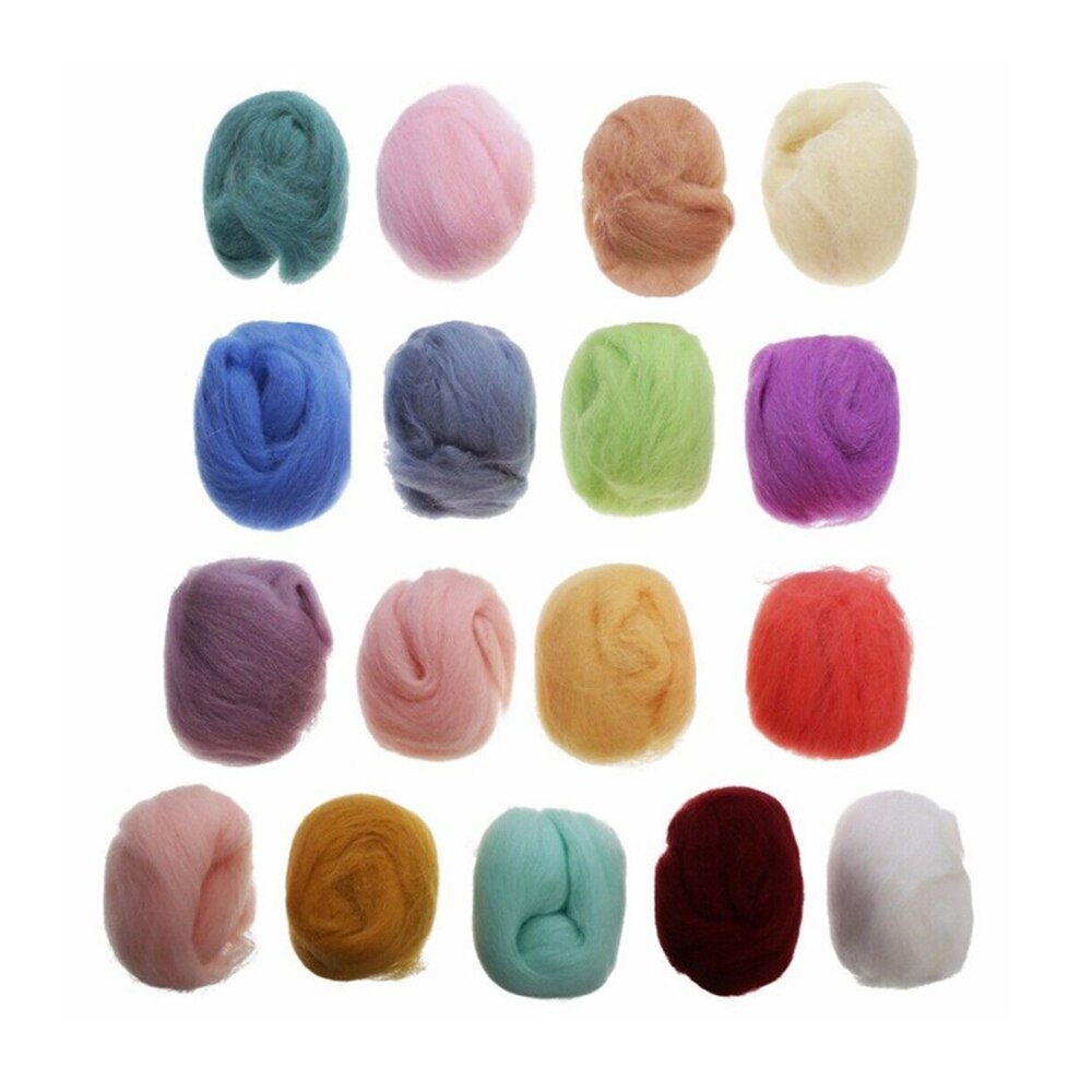 12 farben wolle filz material paket handmade DIY n... – Vicedeal
