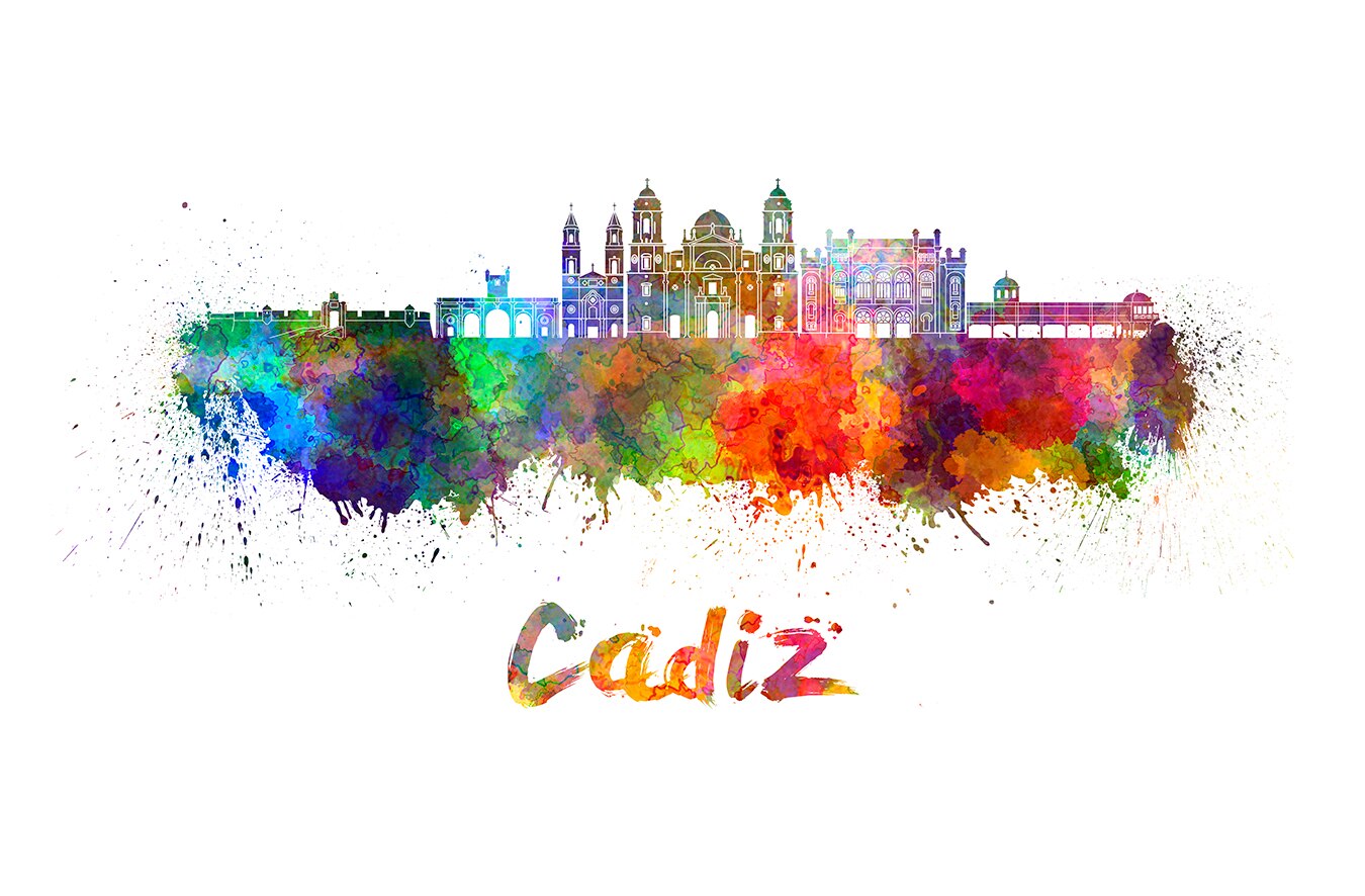 Cádiz Skyline Poster-Cartel Lámina Artistica decor... – Grandado