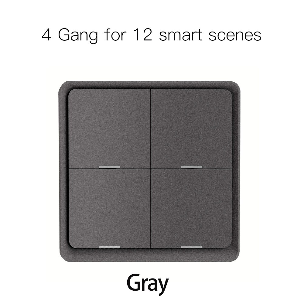 4 Gang Tuya Zigbee Draadloze 12 Scène Schakelaar D... – Vicedeal