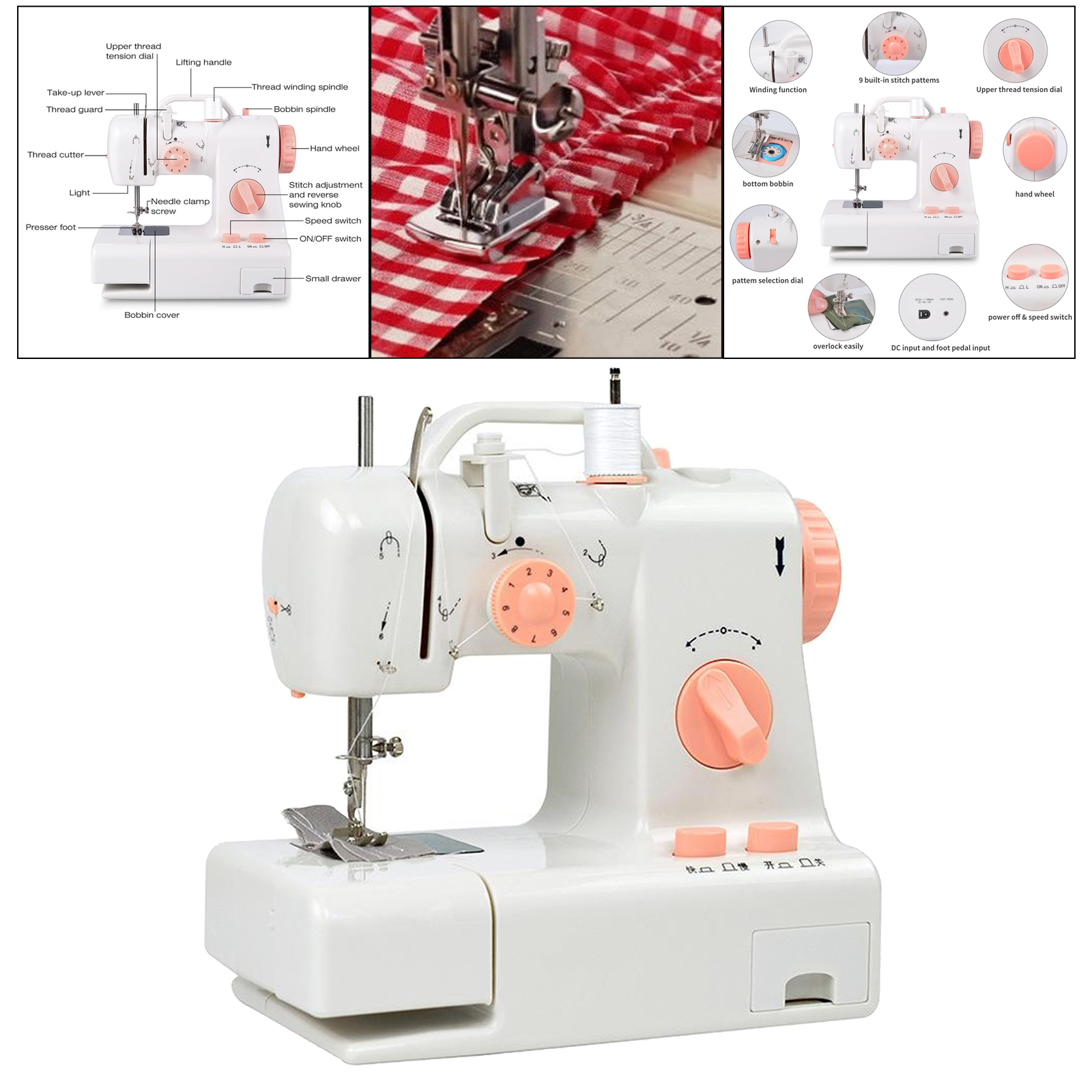 Mini Electric Sewing Machine Double Speed Adjustme... – Grandado