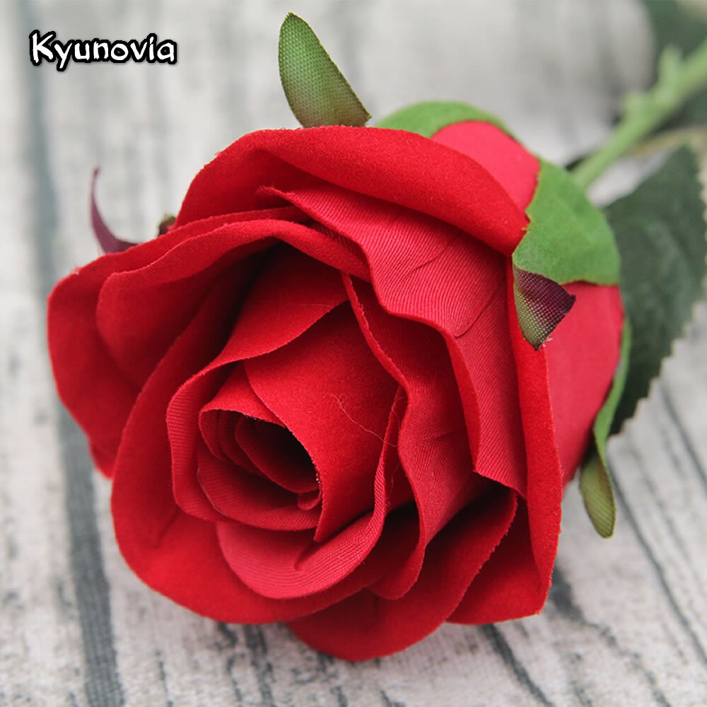 Kyunovia 72CM Single Rose Stem Artificial Silk Flo... – Grandado
