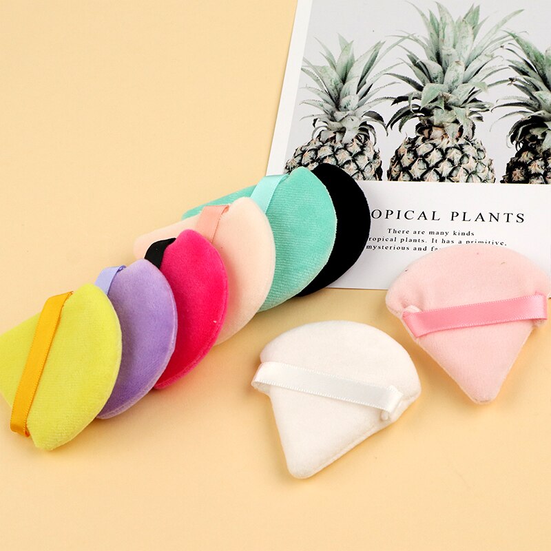 1/2 Pcs Triangle Velvet Powder Puff Flours Mini Fa... – Grandado