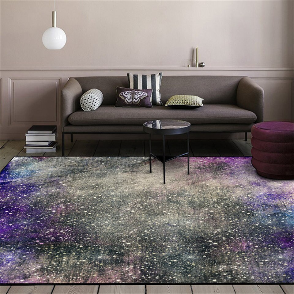 Wishstar Purple Star Sky Modern Living Room Carpet... – Grandado