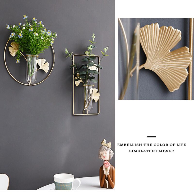 Wall-mounted Vase Home Decor Hanging Flower Vase W... – Grandado