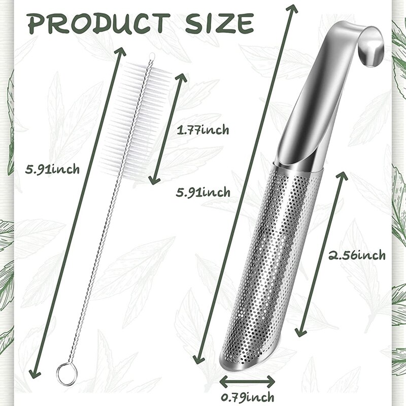 1Set Stainless Steel Tea Infuser Stick Pipe Tea In... – Grandado