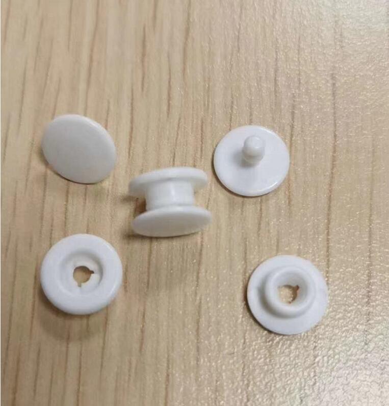 1000set/bag White color Plastic Clip Button Rivet ... – Vicedeal