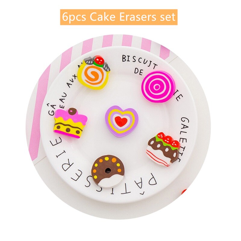 6pcs Sweet Cake Erasers Set Mini Donuts Rubber Era... – Vicedeal