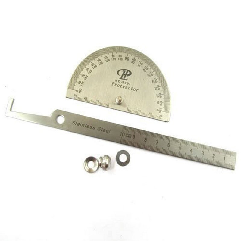 Stainless Steel 180 degree Round Head Protractor A... – Vicedeal