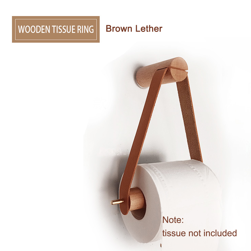 Houten Tissue Rolhouder Vintage Wc Lederen Papiere... – Vicedeal