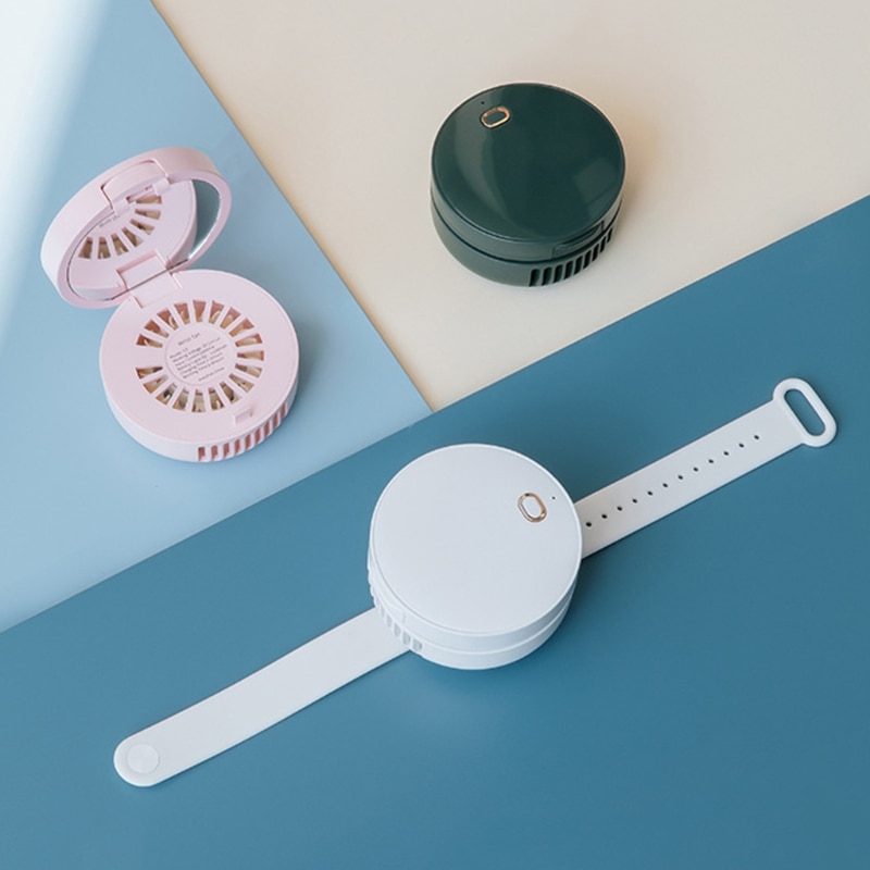 Portable Wrist Fan Mirror Leafless USB Rechargeabl... – Vicedeal