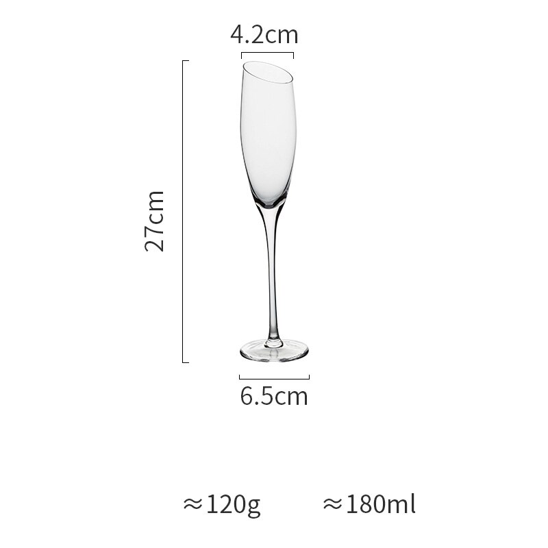 Rainbow plated Lead-free crystal glass cup Incline... – Grandado