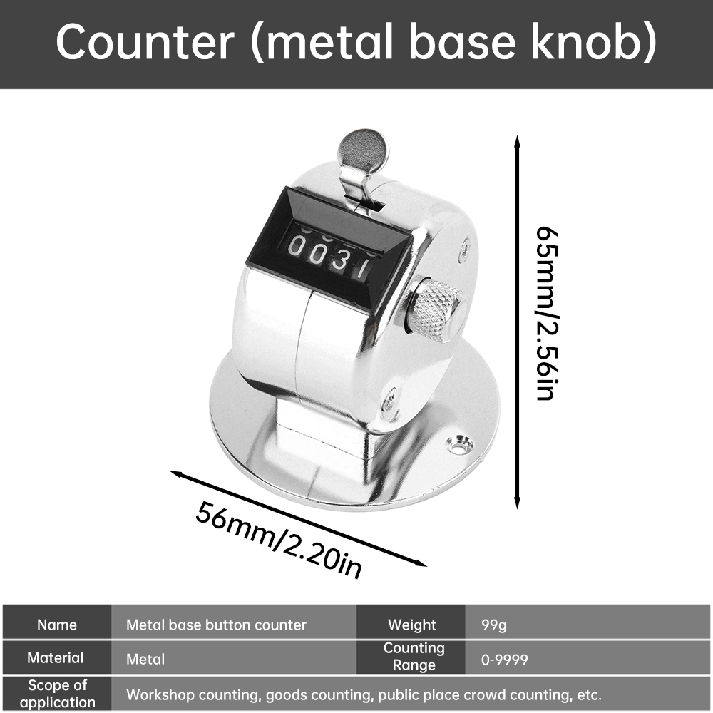 Metal Handle Tally Counter 4 Digit Number Count Cl... – Grandado