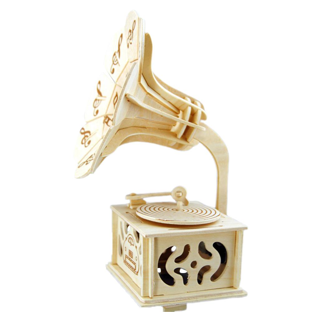 Kuulee DIY Gramophone Music Box Phonograph Music B... – Vicedeal