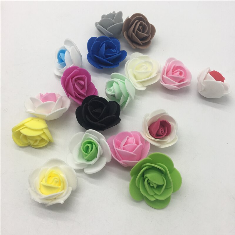 12 stuks 3.5mm Blauw-wit Schuim Nep Bloem Rozen He... – Vicedeal