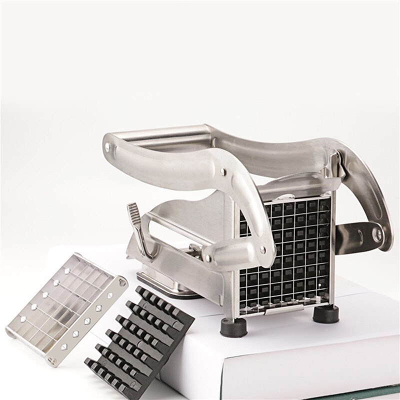 French Fry Cutter with 2 Blades Stainless Steel Po... – Grandado