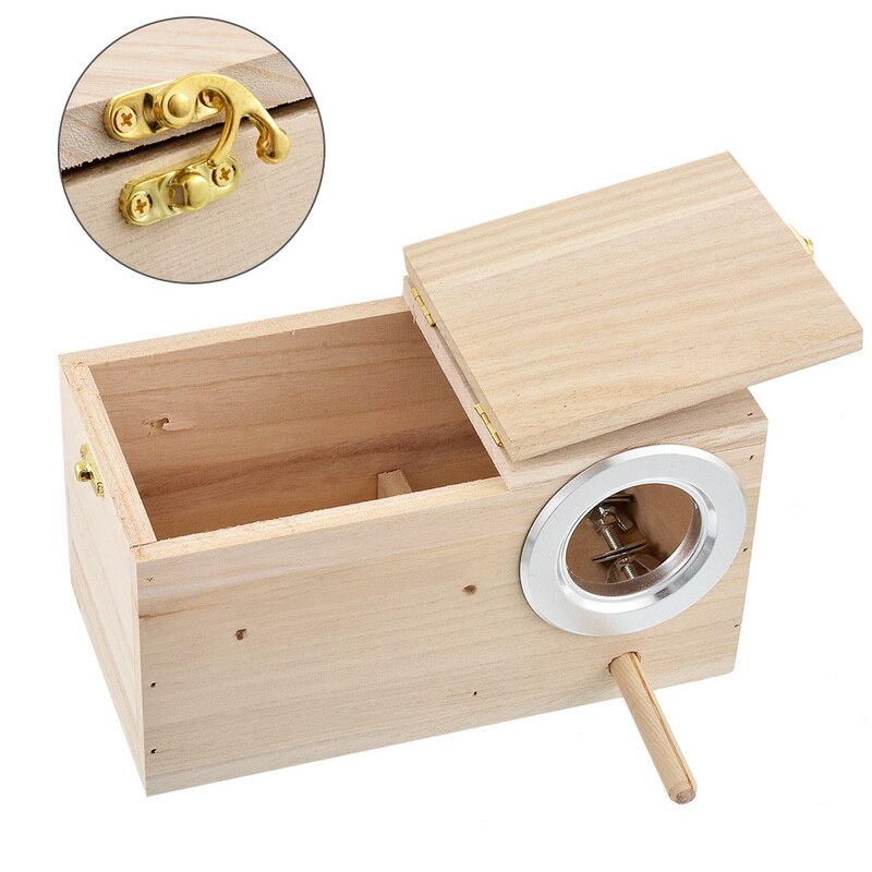 Natural Wooden Bird Nest Bird Parrot Breeding Box ... – Grandado