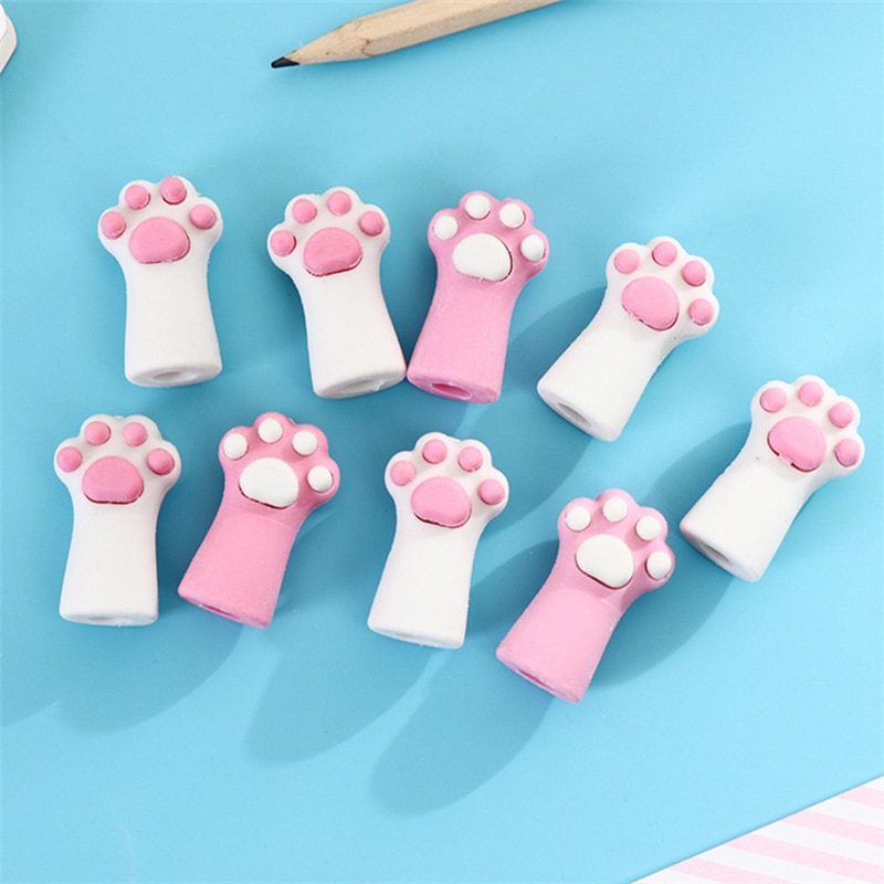 1PC Cute Cat Paw Cat Claw Pen Pencil Cap Eraser St... – Grandado