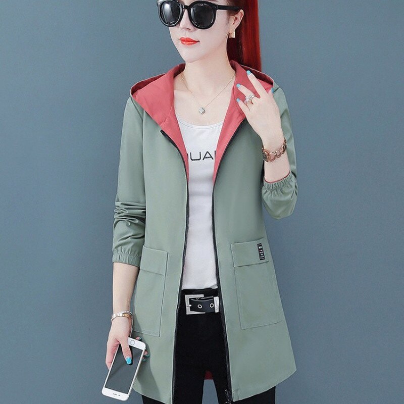2022 Spring Autumn Women Jacket Streetwear Hooded ... – Grandado