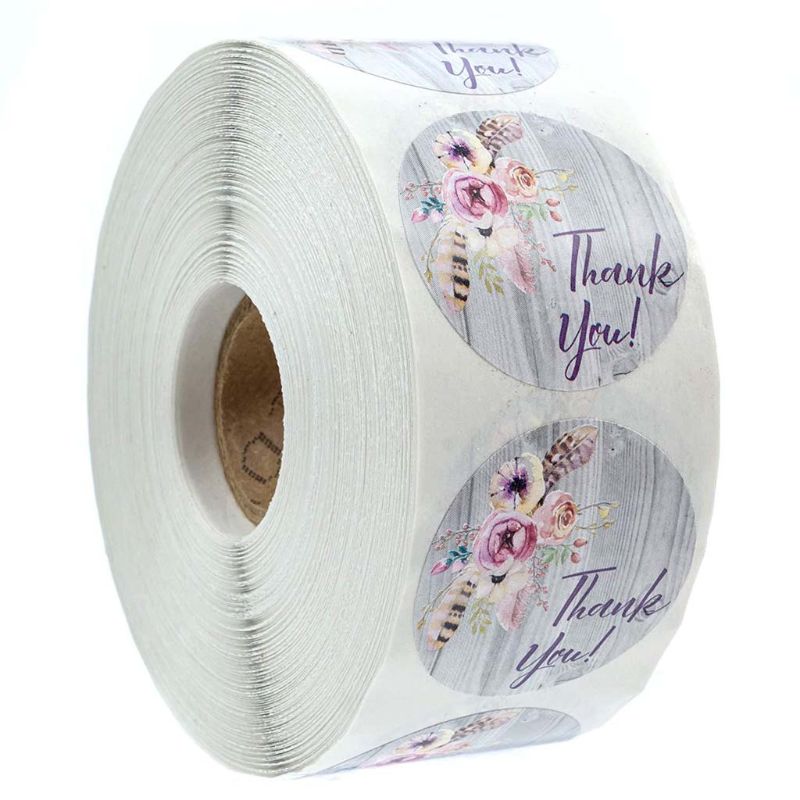 500pcs/roll Thank You Stickers Stamp Tags Handmade... – Grandado
