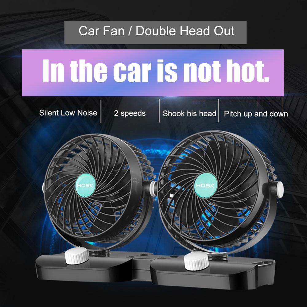 12V Dual Enkele Hoofd Auto Fan Draagbare Voertuig ... – Grandado