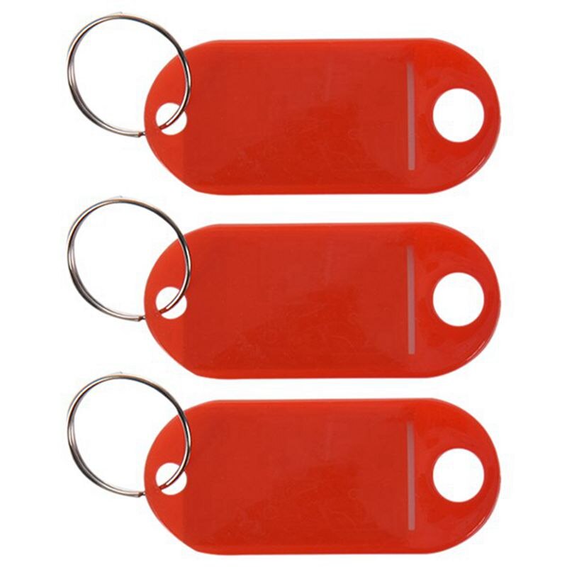 40 Pcs Assorted Key ID Label Tags Split Ring Keyri... – Grandado