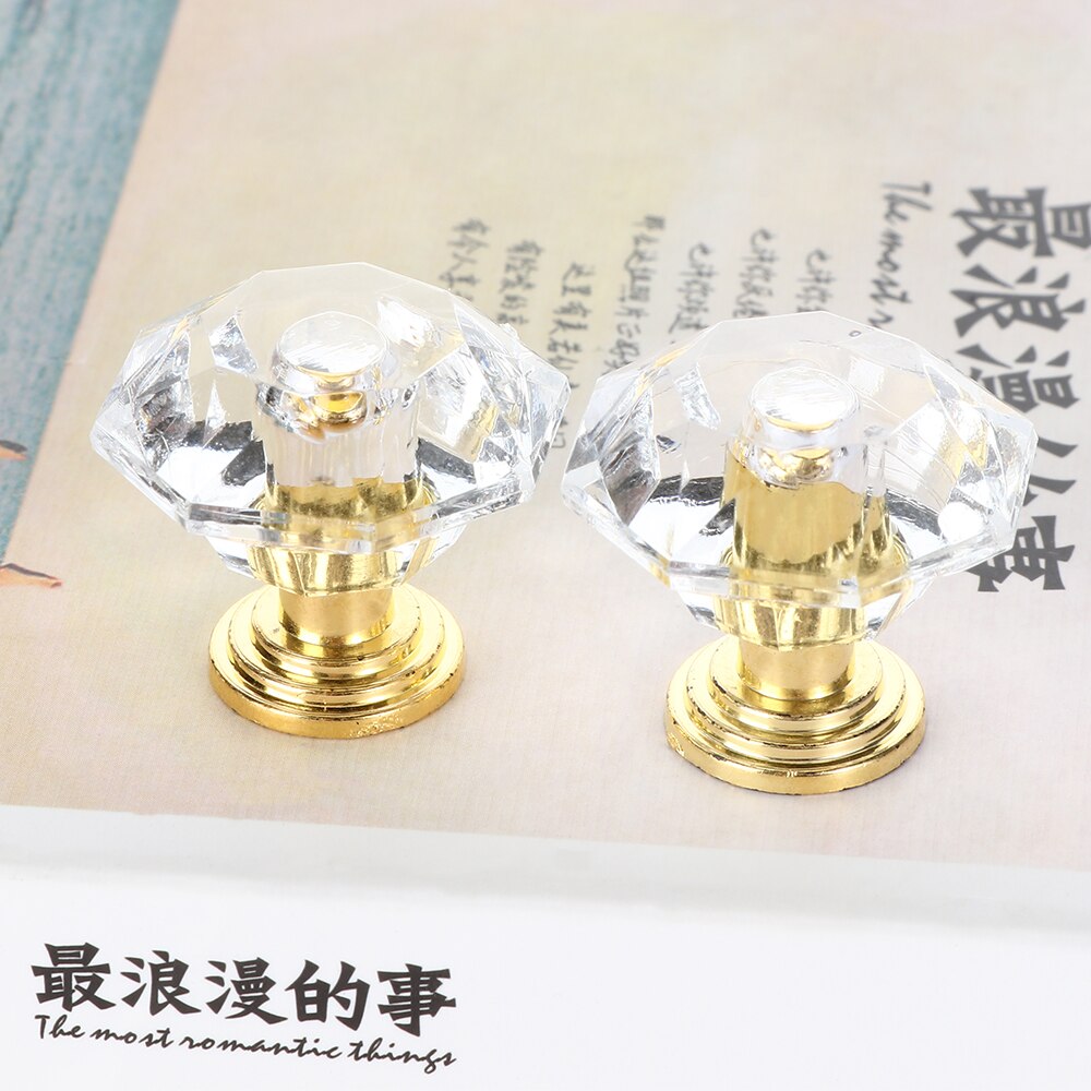10Pcs Acrylic Crystal Knobs Cupboard Drawer Pull H... – Grandado
