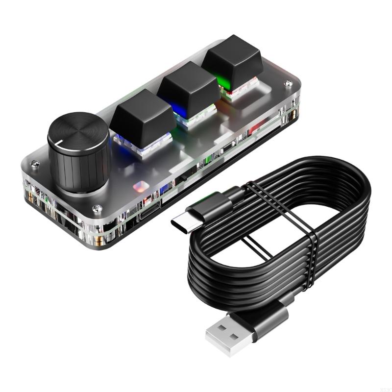 R53C 3 Keys Mechanical Macro Keyboard Featuring Sw... – Grandado