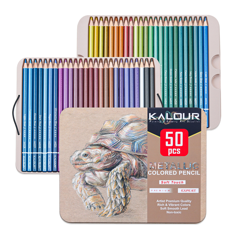 KALOUR 50/72 Colors Metallic Colored Pencils Set S... – Grandado