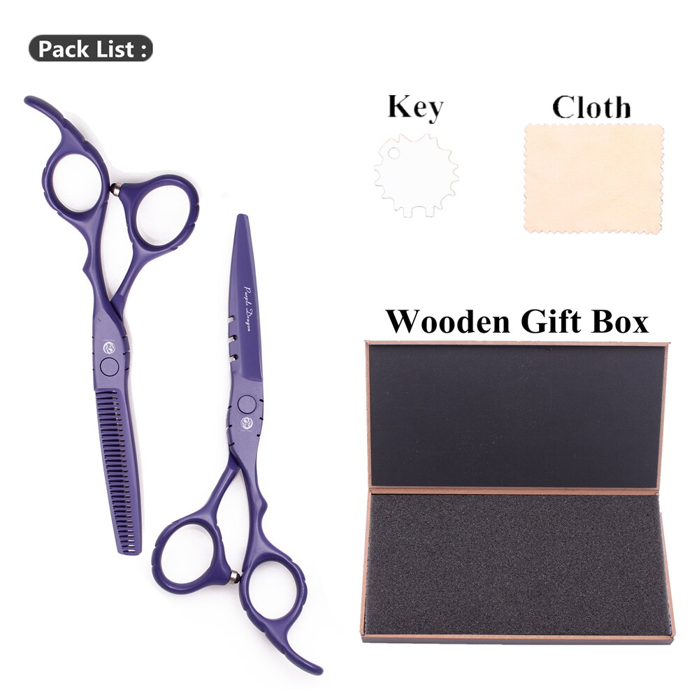 Hairdressing Scissors 5.5" 16cm Stainless Purple D... – Vicedeal