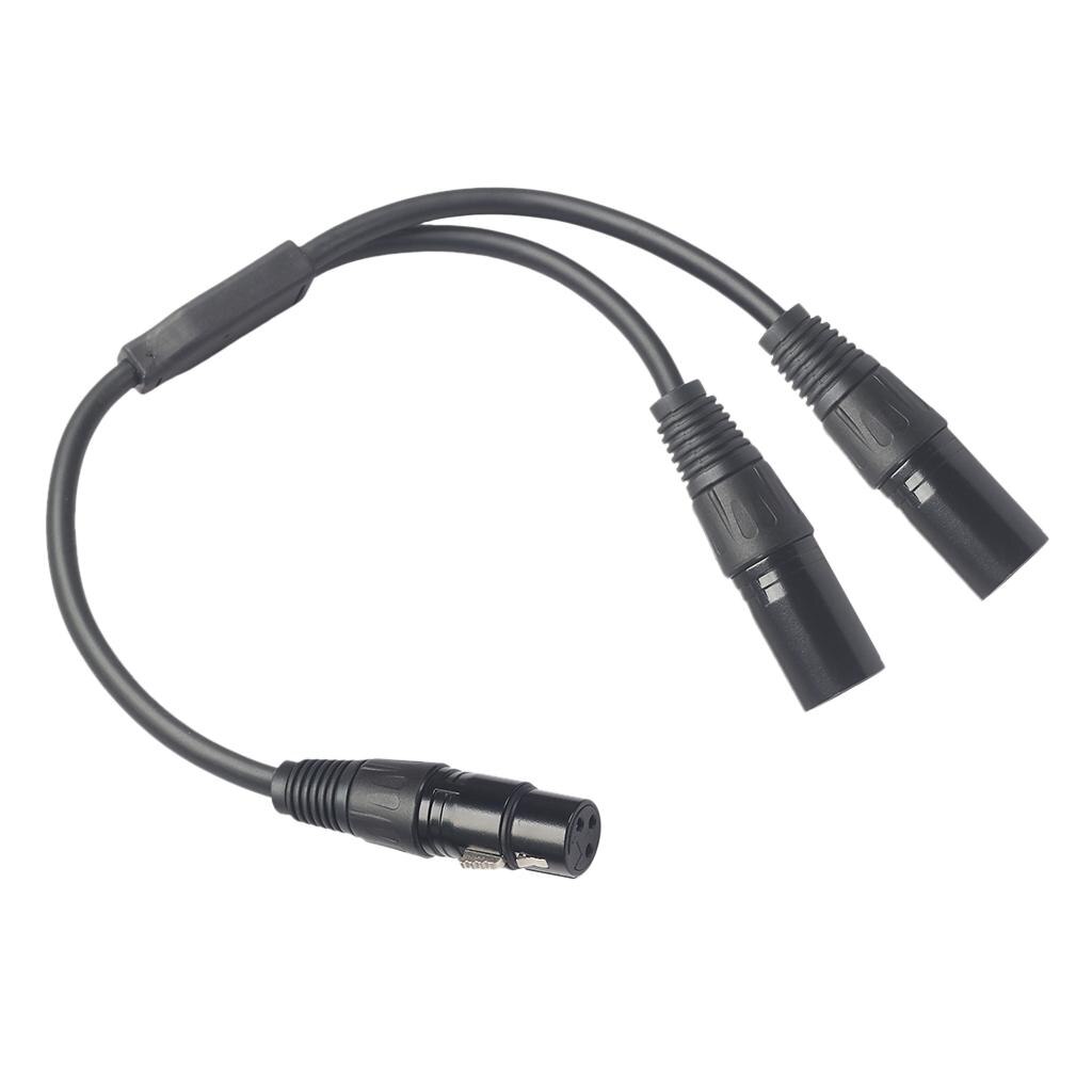 XLR 3pin 1 MALE plug to 2 FEMALE dual Y Splitter C... – Vicedeal